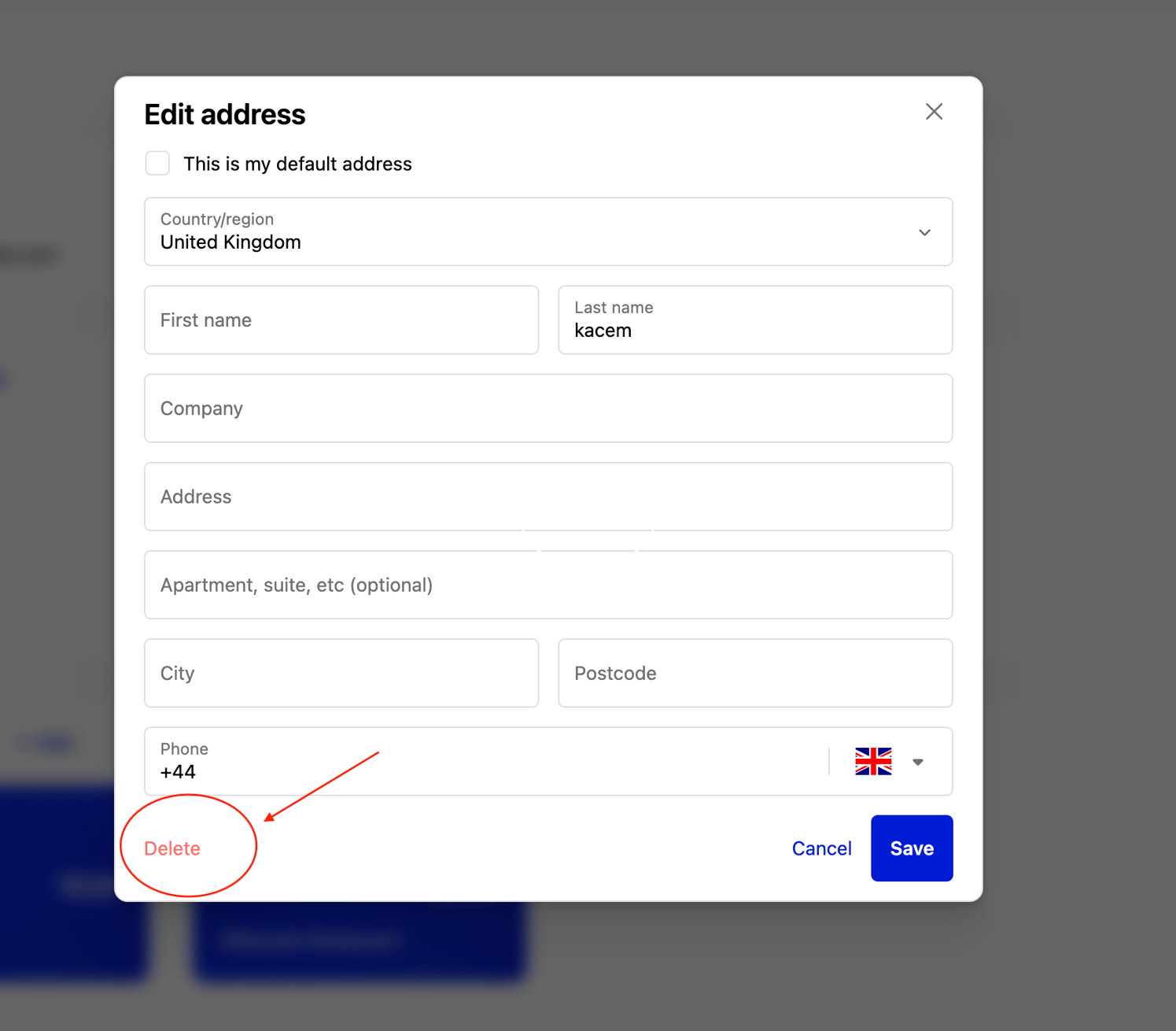 How do I change my address on my profile?